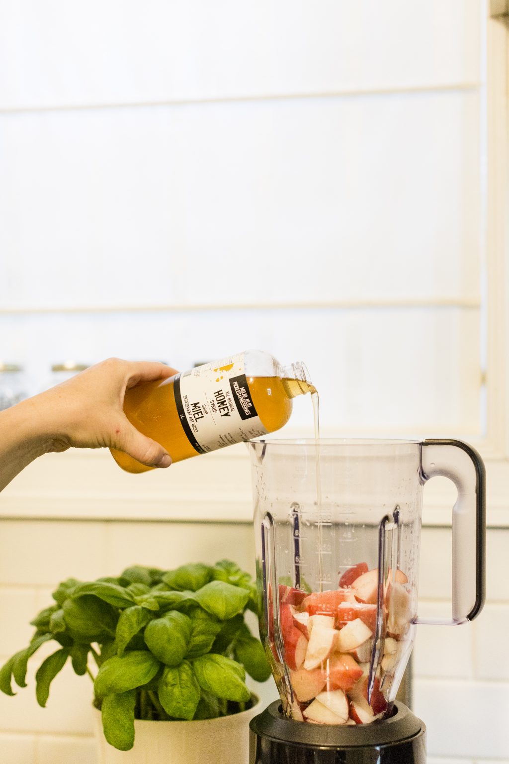 Nectarine Basil Margaritas - Kari Skelton