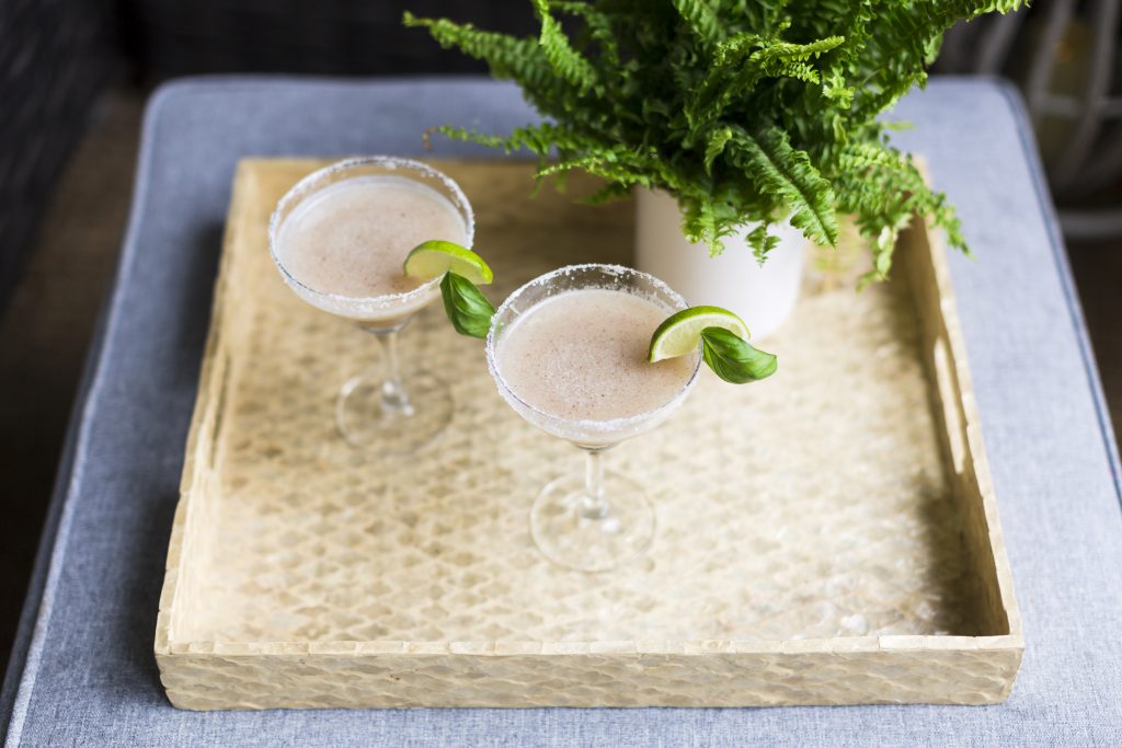 Nectarine Basil Margaritas - Kari Skelton