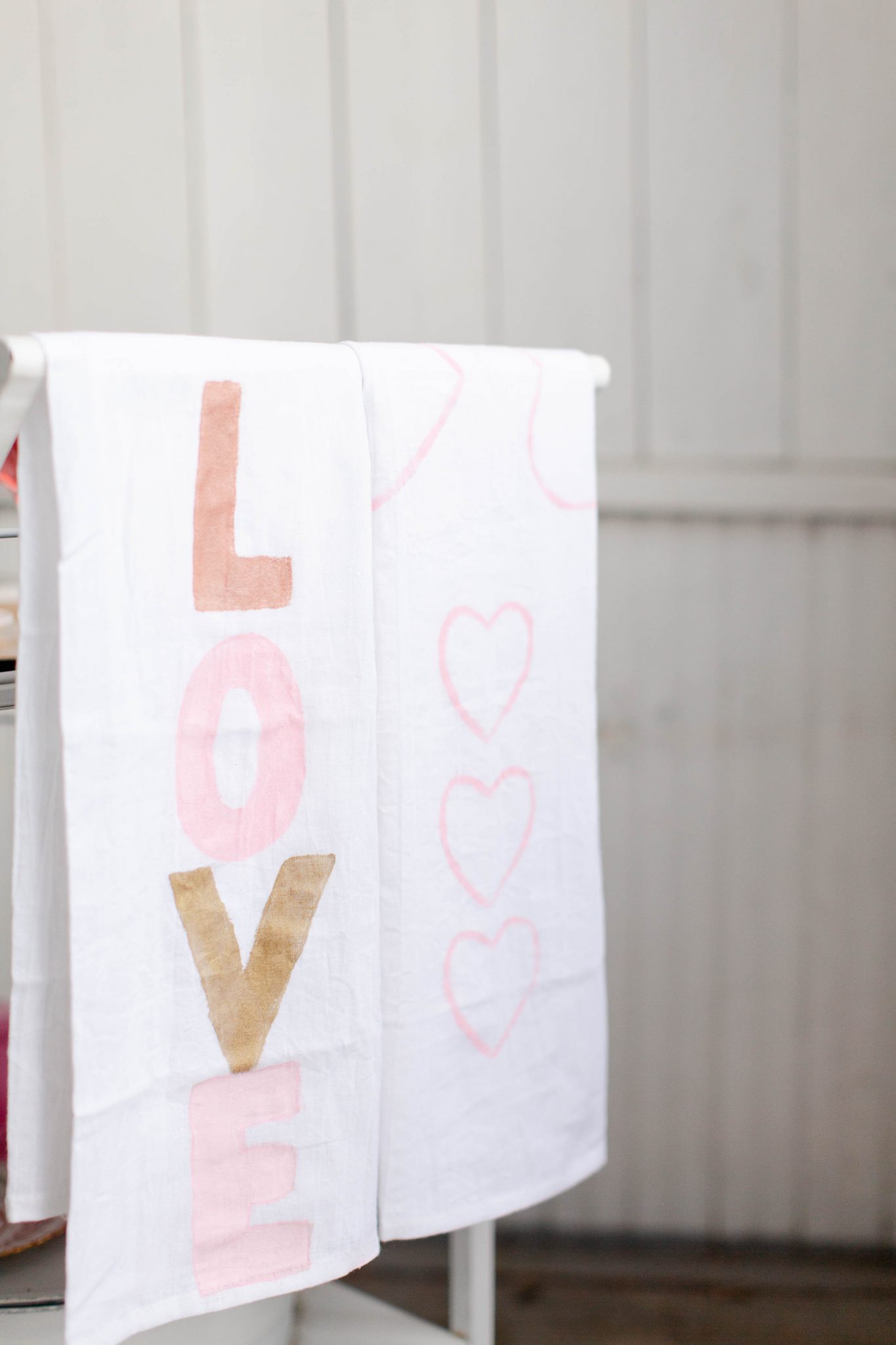 DIY Hand-Painted Tea Towels - Kari Skelton